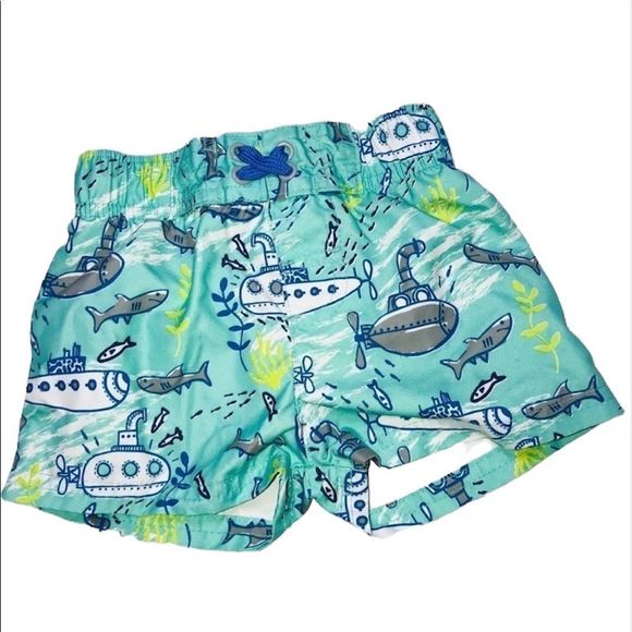 Cat & Jack | Swim | Cat Jack Swim Trunks Submarines Sharks Size 2 Mo ...